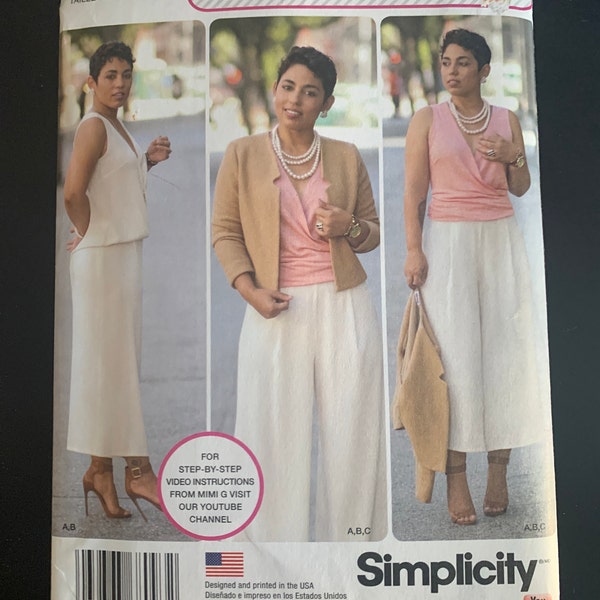 Uncut Simplicity Sewing Pattern 886 8093 Women's Tops, Pants, and ...