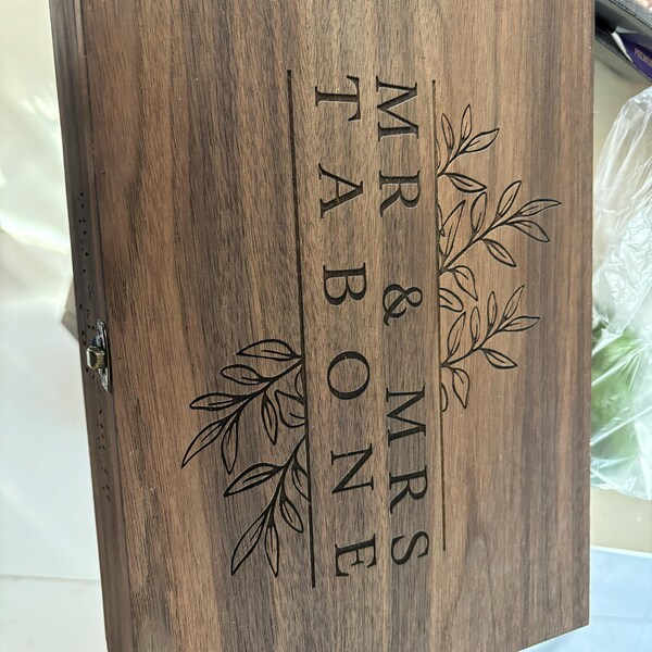Custom Personalized Wooden Memory Keepsake Box - Valentine Gift Box for ...