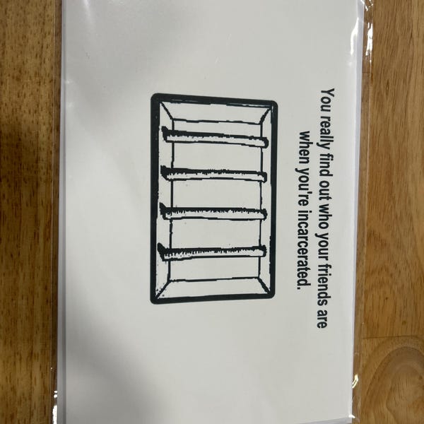 Funny Prison Card, Prison Greeting Card, Convict Card, Prison Humor ...