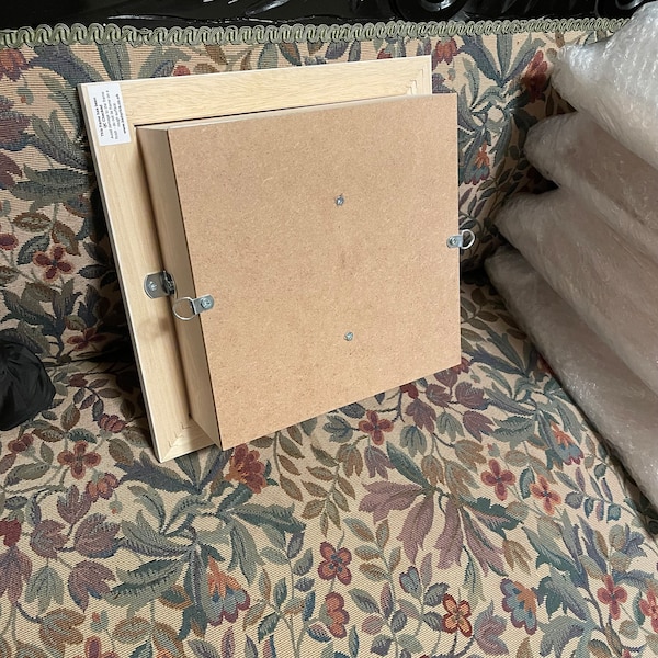 Rectangle White Wooden Shadow Deep Box Display Frame Choose Size Mount ...