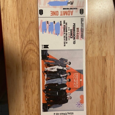 Custom BTS Memorabilia Tour Tickets - Etsy