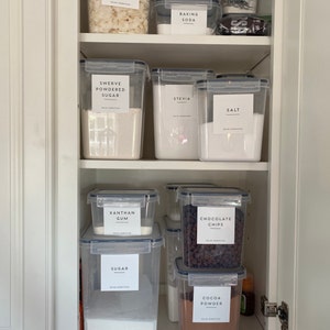 Minimalist Pantry Labels for Kitchen Organization - Etsy