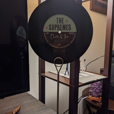 REAL 7 Vinyl Record Wedding Table Numbers/ Names Metallic Gold Label ...