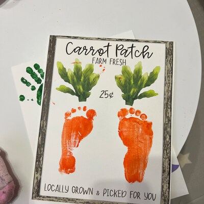 Easter Printable, Spring Printable, Footprint Art, Keepsake Craft for ...