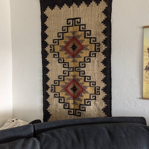 White and Black Wool Jute Kilim Runner, Jute Rug Wool Rug Kilim Dhurrie ...