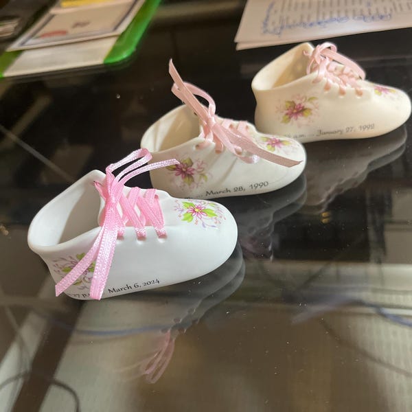 Personalized Porcelain Baby Shoe: Custom Heirloom Nursery Decor - Etsy