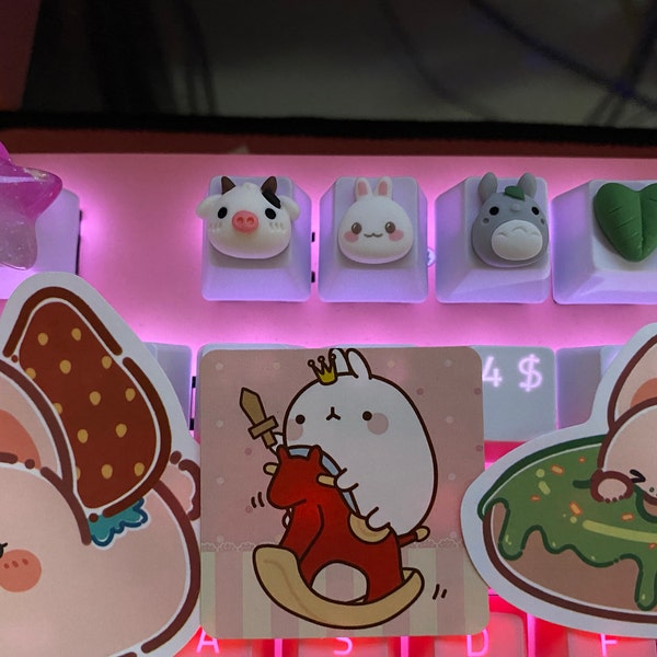 Cow and Bunny Keycap | Kawaii | Mechanical Keyboard - Etsy