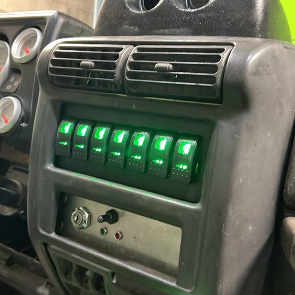 Jeep Wrangler TJ - LJ Stepped Switch Panel Fits 6 OEM & 4 Carling ...