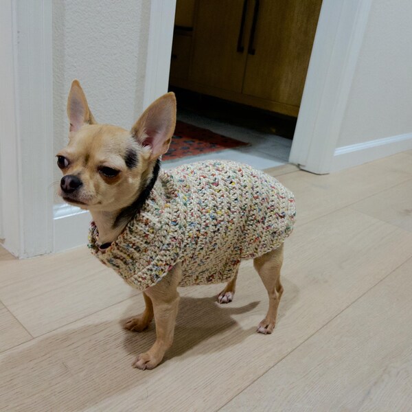 Ledger Sweater CROCHET Pattern - Beginner Friendly Sweater for Dogs in ...