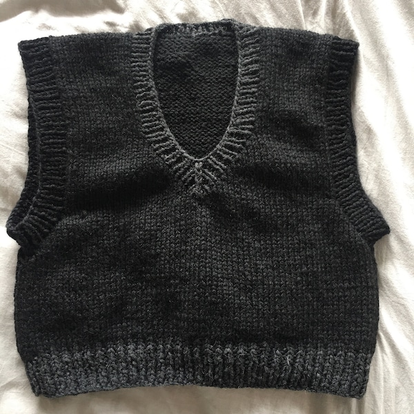Knitting Pattern: Classic V-neck Vest, Comfortable Fit, Beginner to ...