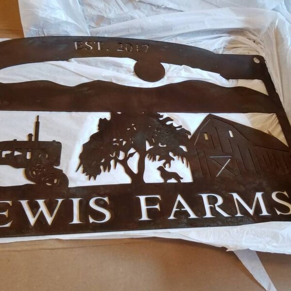 Metal Farm Sign, Mountain, Tractor, Barn Sign - Etsy