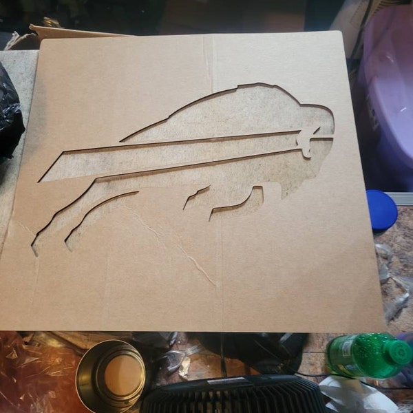 Buffalo Stencil / 1/16'' Cardboard Stencil / 10'' to 14'' - Etsy