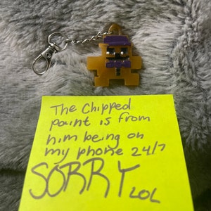 Golden Freddy Fazbear Bear Keychain Five Nights at Freddy's Charm - Etsy