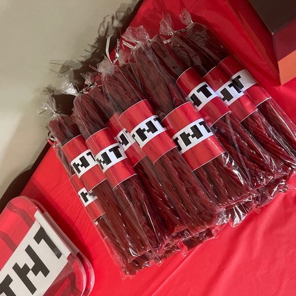 TNT Wrappers (video Game Mine Theme Party) Licorice Candy Template ...