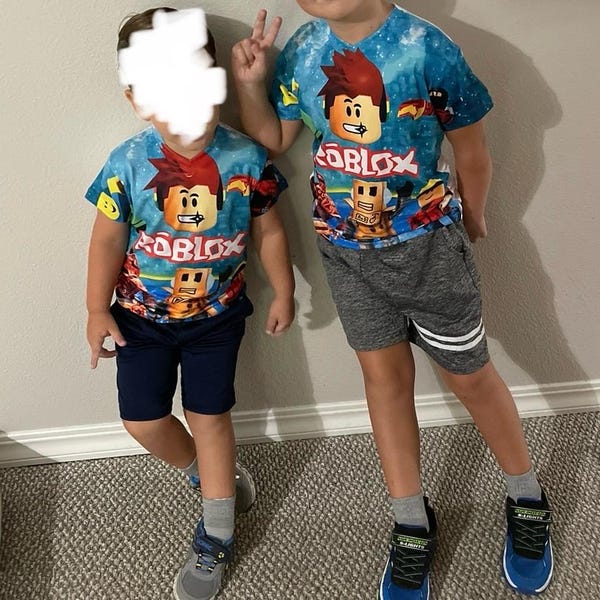 Roblox Inspired Print Kids T-shirt, Birthday Shirt, Kids Birthday ...