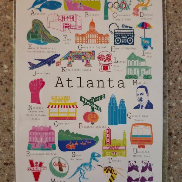 Northern Virginia A to Z Wall Art Print by Chufish Studio | Abcs ...