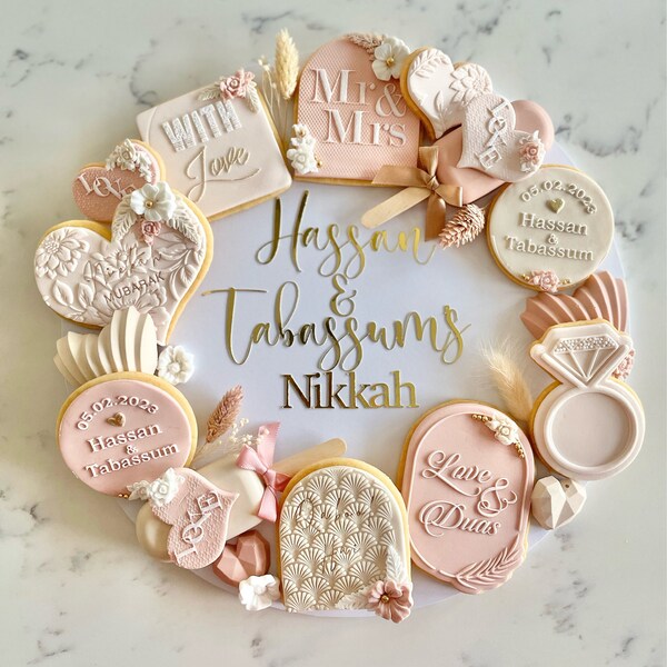 Wedding Ring Embosser & Cookie Cutter Set, Diamond Ring Deboss, Biscuit ...