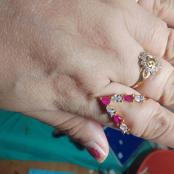 24 Karat Gold-plated South Indian Kempu Naan Patti Necklace - Etsy