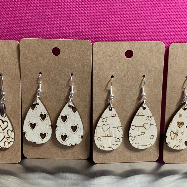 Heart Earring SVG Files | 7 Designs| Laser Cut Files | Glowforge Ready ...