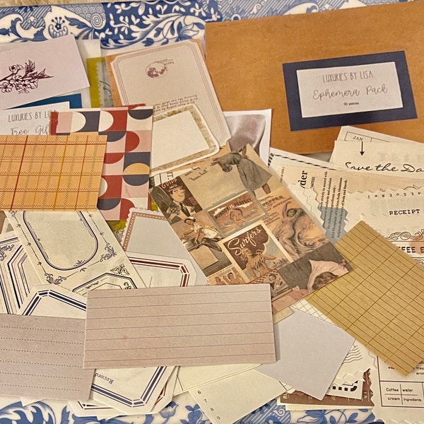Junk Journal Ephemera Pack | Vintage Collage | Scrapbooking | Journal ...