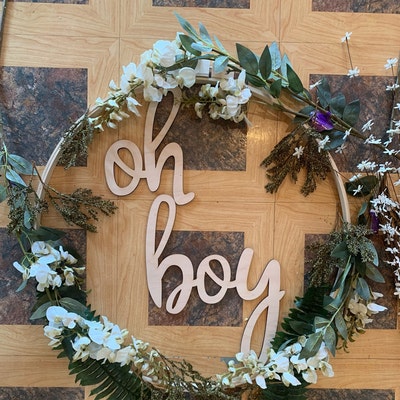 Oh Boy Wording Sign Oh Boy Laser Cut Wording - Etsy
