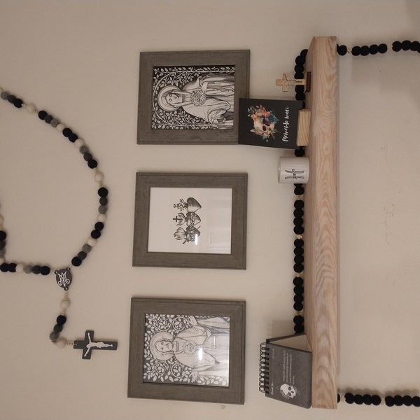 Marian Cross Vinyl Sticker Rosary Sticker Catholic Sticker Mary Sticker ...