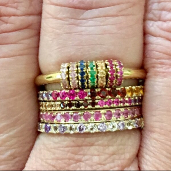 Eternity Ring, Pink Sapphire Ring, Sapphire Eternity, Pink Sapphire ...