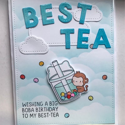 Mama Elephant Boba Tea Card - Etsy