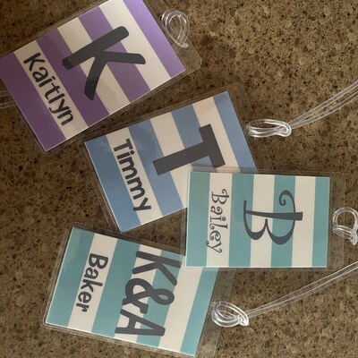 Personalized Bag Tag Monogrammed Luggage Tag Backpack Tag Buy 4, Get 1 ...