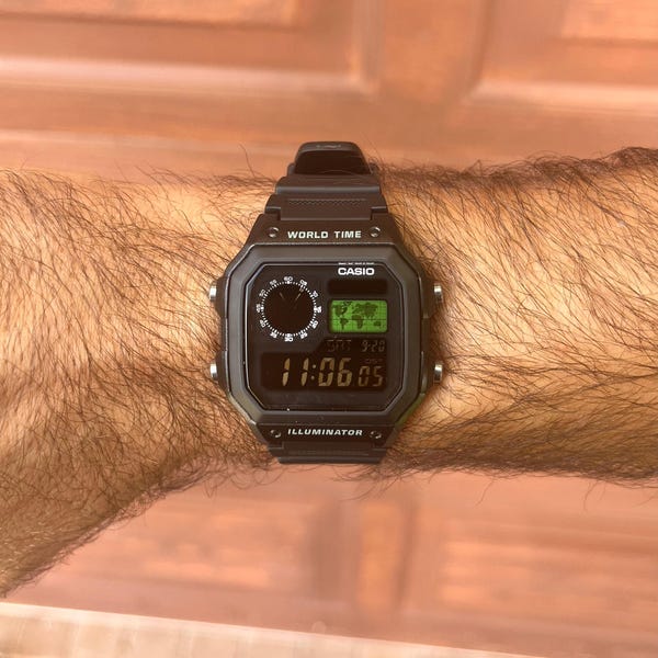 Mission Mods - Custom Casio AE1200 Hydro Blackout Digital Watch ...