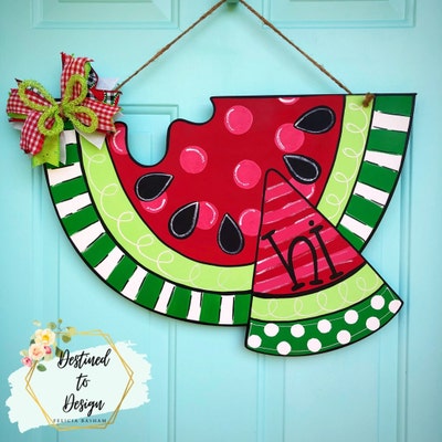 TEMPLATE: Watermelon Door Hanger Template, Spring Door Hanger Template ...