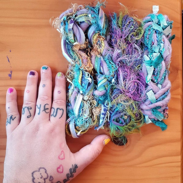 Plant Dyed Fabric Pack Indigo Green Yellow Visible Mending Sampler ...