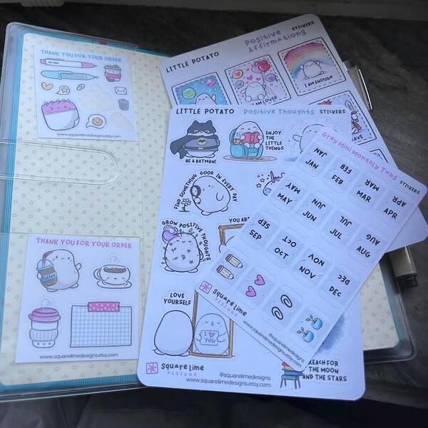 Organise / Declutter Stickers Self Care Stickers Featuring Little ...