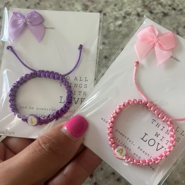 Set of 2 Twin Baby Initial Bracelets, Infant ID Ankle Bracelet for ...