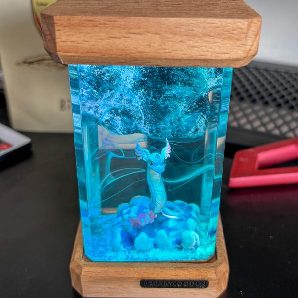 Card Holder Resin Epoxy, Business Card Holder, Leather Card Holder ...