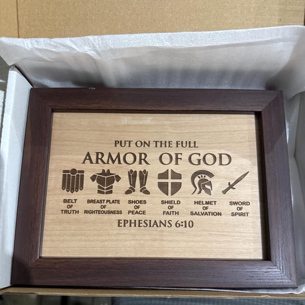 The Armor of God Sign Decor Full Armor of God Father Gift Fathers Day ...