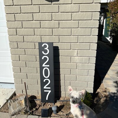 Lighted House Number Sign, Solar or Electric Vertical Home Address Sign ...