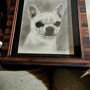 Pet Portrait Custom Charcoal Pet Loss Gift Dog Portrait Charcoal Pet ...