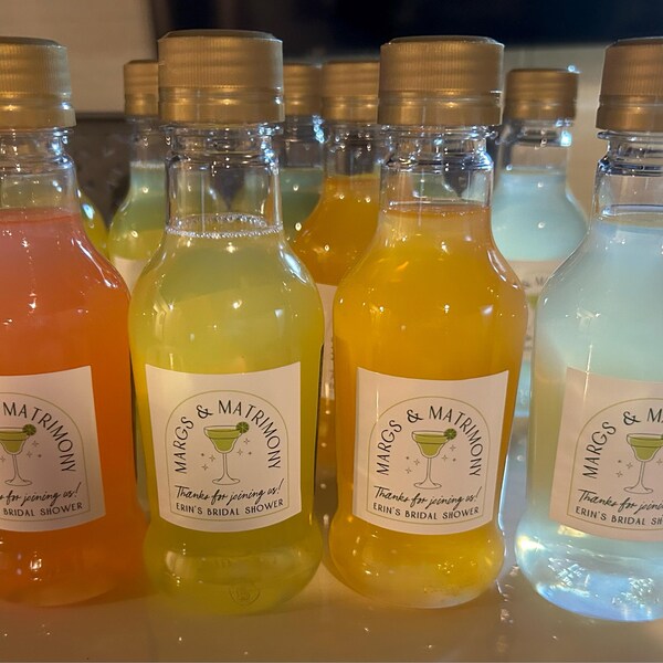 Pop It When She Pops Mini Champagne Bottle Labels Weatherproof Baby ...