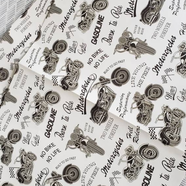 Motorcycle Wrapping Paper - Motorcycle Gift, Motorcycle Present ...