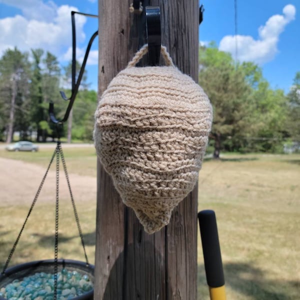 PDF Crochet Hornet Nest Pattern, Wasp Nest Pattern, Outdoor Crochet ...