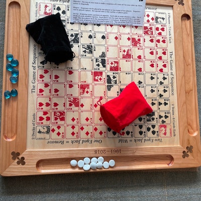 Engraved and Painted Sequence Game Board - Etsy