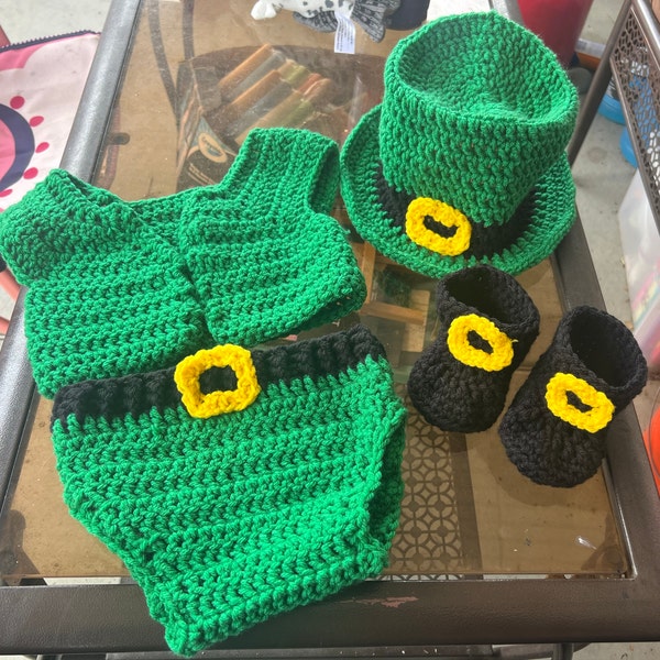 CROCHET PATTERN Leprechaun Baby Costume PDF in English | Sizes 0-12 ...