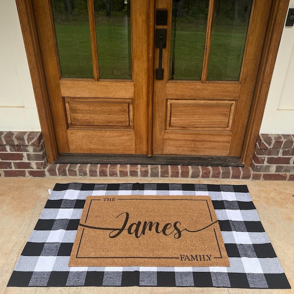 Housewarming Gift / Family Name Doormat / Personalized Doormat ...