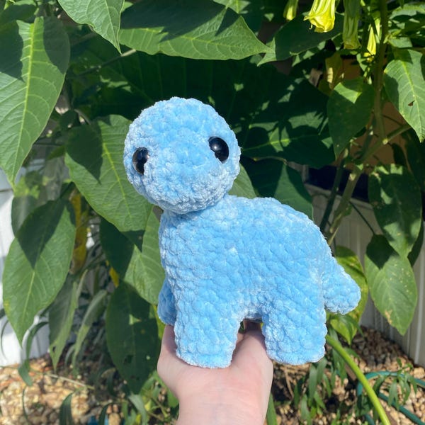 Mini Brontosaurus Crochet Pattern – Low Sew Dinosaur Amigurumi PDF by ...