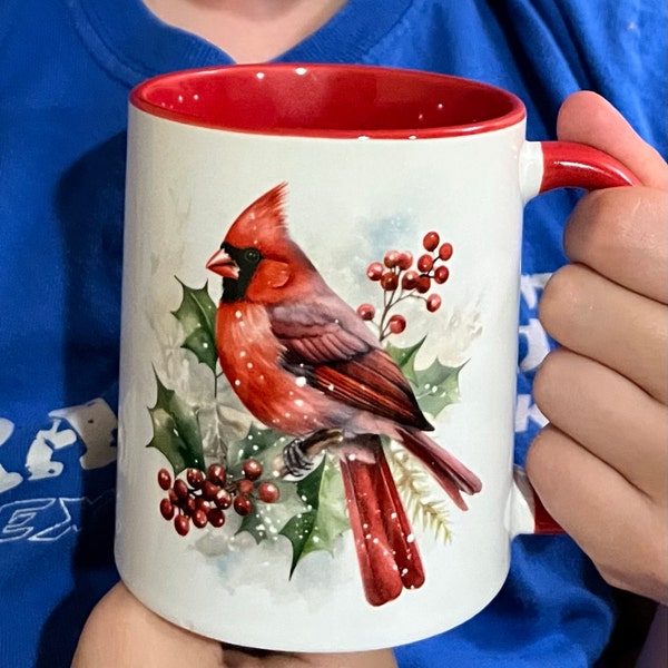 Cardinal Mug Gift for Her Cardinal Lover Mug Ceramic 11oz Cardinal Art ...
