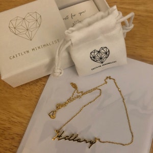 Personalized Name Necklace Minimalist Name Necklace by - Etsy