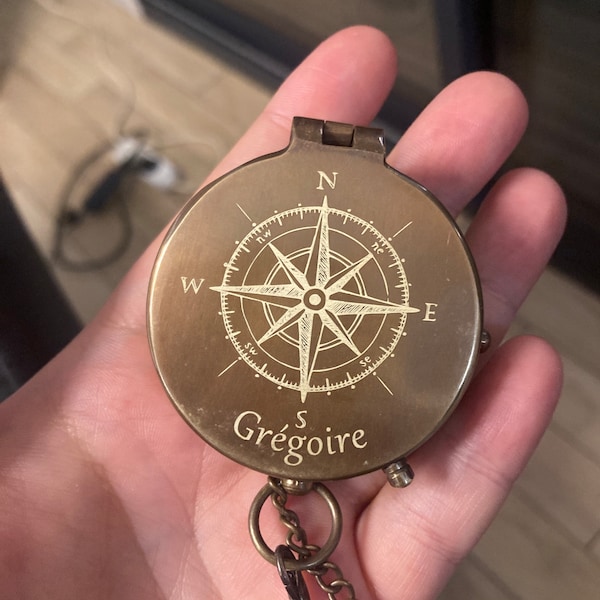 Personalized Compass Christmas Gift for Grandchildren | Engraved ...