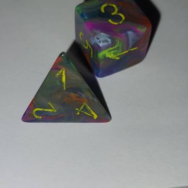 16mm Resin Flash Dice Poly Dice Set: Purple RPG Tabletop Game Dice - Etsy