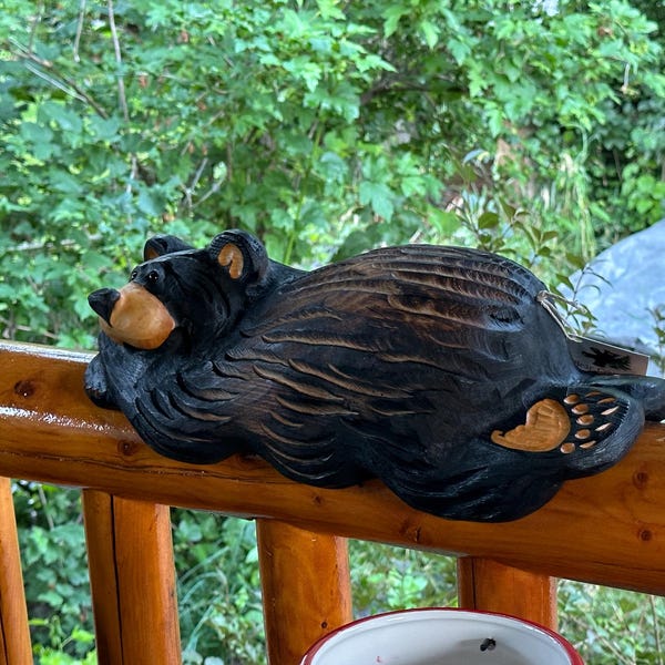 Tarzan Hanging Rope Wood Bear - Etsy